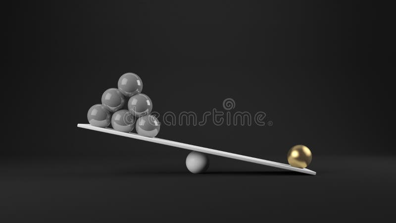 3d Rendering of Balance Concept Stock Illustration - Illustration of ...