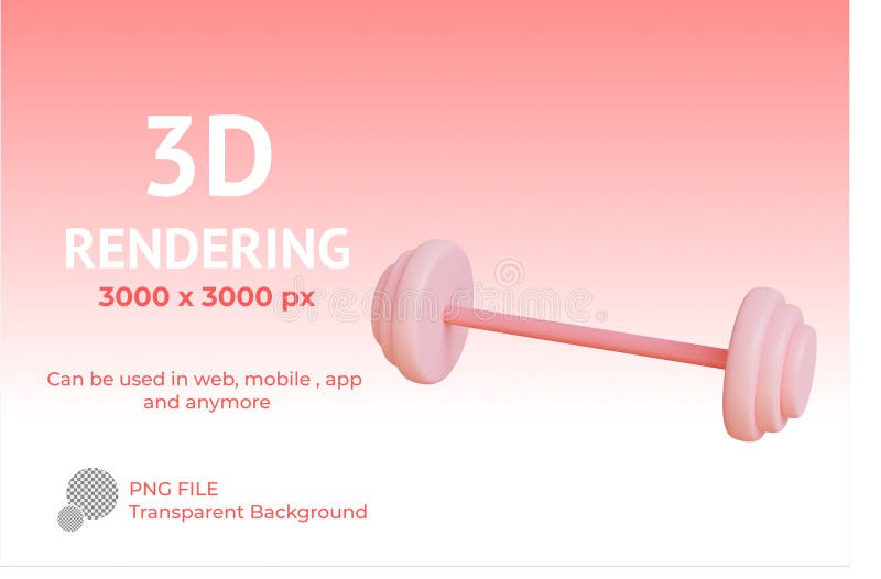 3d Rendering Barbell Object Illustration with Pink Steel Stock Photo ... 3d Rendering Barbell Object Illustration with Pink Steel Stock Photo ...