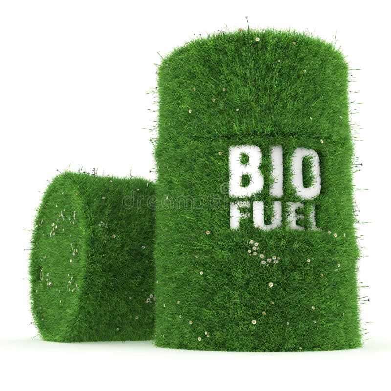 3D Rendering Barrels of Biofuels Stock Illustration - Illustration of ...