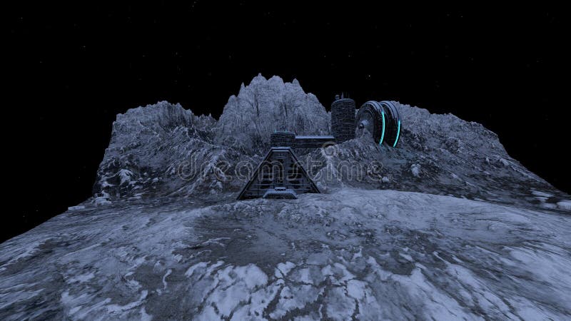 3D Rendering of the Base Under Attack Stock Illustration - Illustration ...