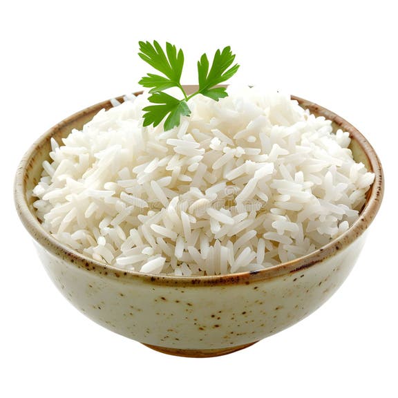 3D Rendering of a Basmati Rice in a Bowl on Transparent Background - Ai ...