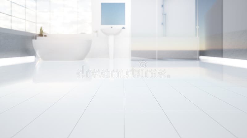 3d Rendering of Bathroom, Toilet Room for Background Stock Illustration ...