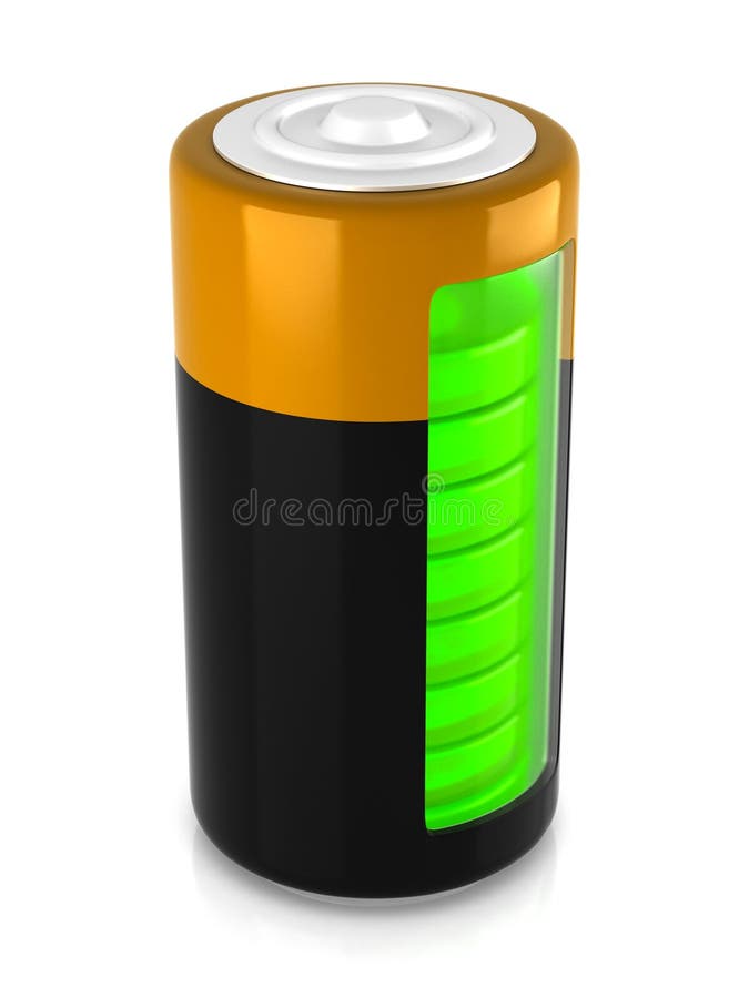 3D Rendering. a Battery Model Stock Illustration - Illustration of ...