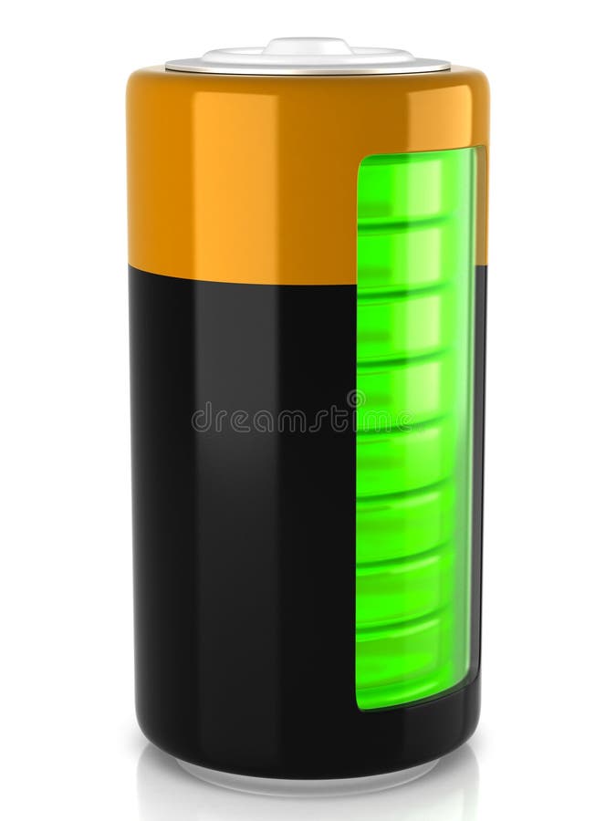 3D Rendering. a Battery Model Stock Illustration - Illustration of ...