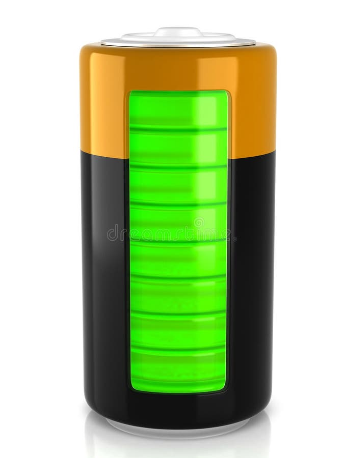 3D Rendering. a Battery Model Stock Illustration - Illustration of ...