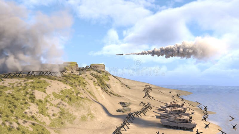 3D Rendering of the Battlefield Stock Illustration - Illustration of ...