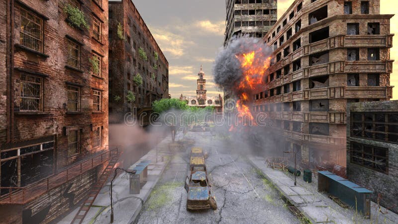 3D Rendering of the Battlefield Stock Illustration - Illustration of ...