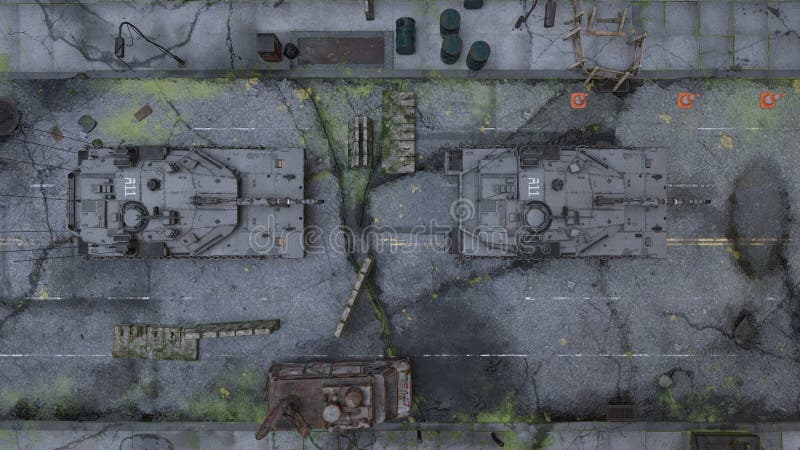 3D Rendering of the Battlefield Stock Illustration - Illustration of ...