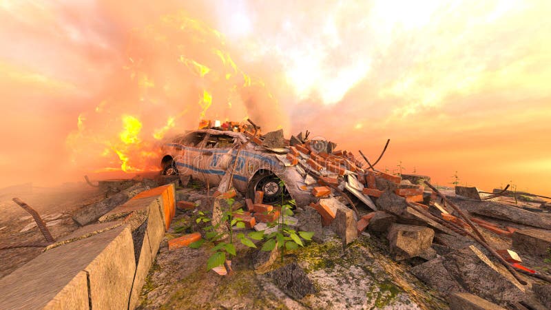 3D Rendering of the Battlefield Stock Illustration - Illustration of ...