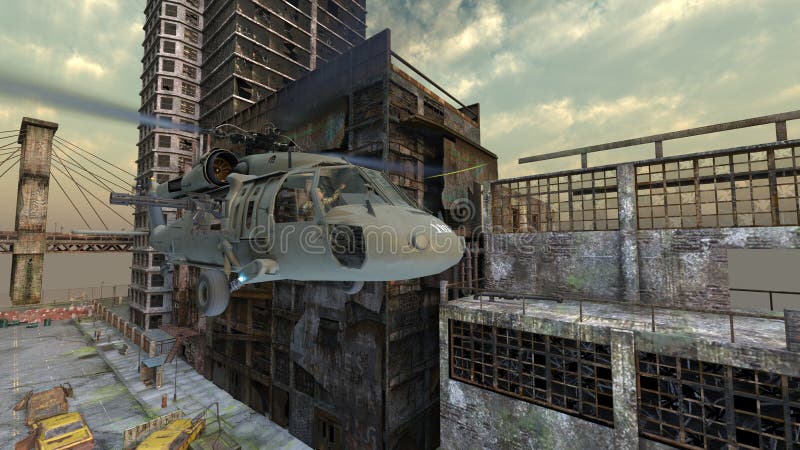 3D Rendering of the Battlefield Stock Illustration - Illustration of ...