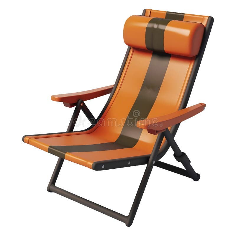 3D Rendering of a Beach Wooden Chair on Transparent Background - Ai ...