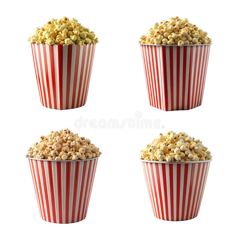 3d Rendering of Beautiful and Realistic Popcorn Stock Illustration ...