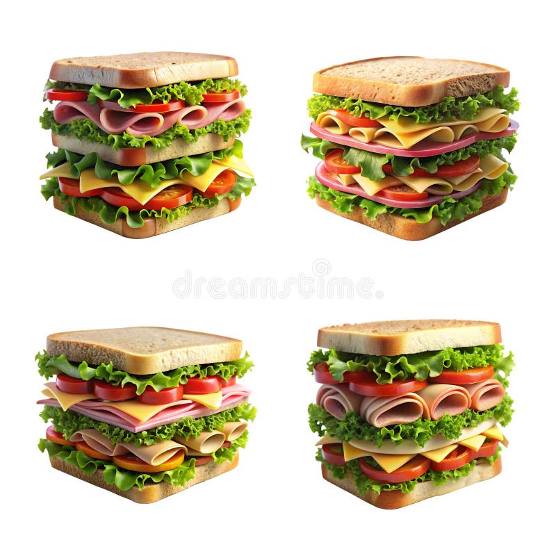 3d Rendering of Beautiful and Realistic Sandwich Stock Photo ...