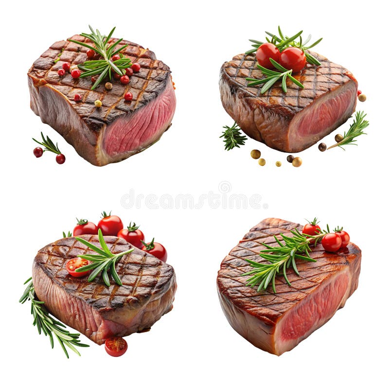3d Rendering of Beautiful and Realistic Steak Stock Illustration ...
