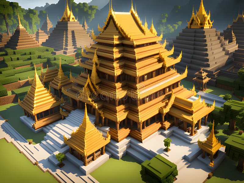 3d Rendering of the Beautiful Temple, Ai Generated Stock Illustration ...