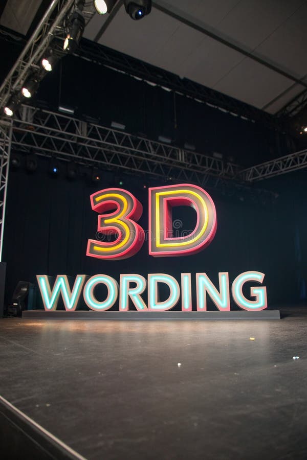 3D Rendering of Beautiful 3D Wording with Black Background Color Stock ...