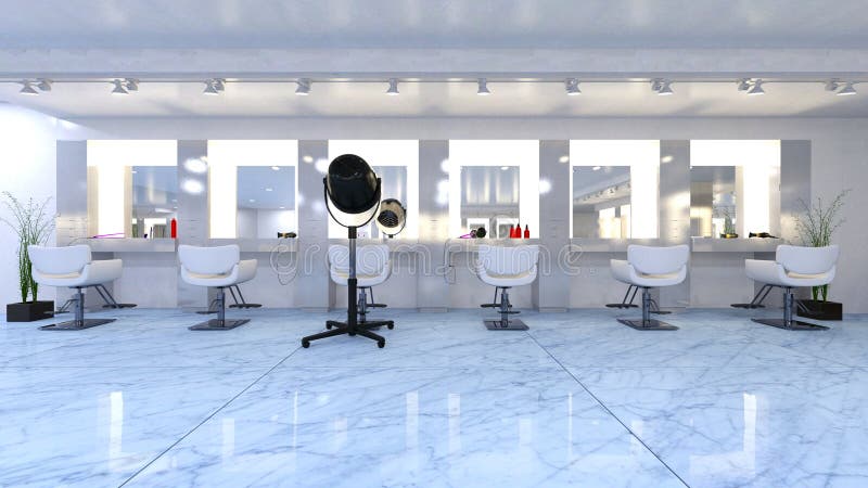 3D Rendering of the Beauty Parlor Stock Illustration - Illustration of ...