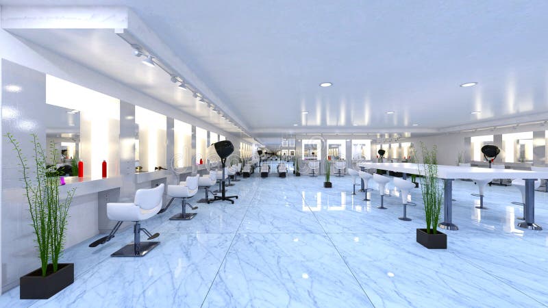 3D Rendering of the Beauty Parlor Stock Illustration - Illustration of ...