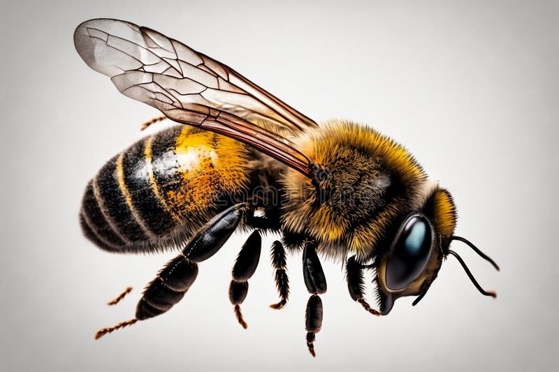 3d Rendering of Bee Isolated on Transparent Background, Generative AI ...
