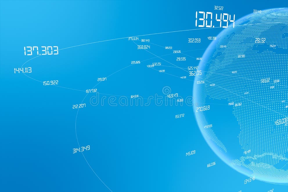 3d Rendering, Big Data and Finance Stock Illustration - Illustration of ...