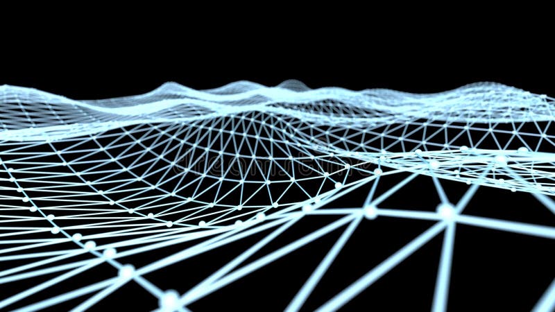 Big Data Visualization With Wave Pattern Stock Video Video Of