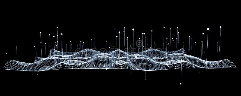 Big Data Visualization Digital Data Threads Plot Network Stock ...