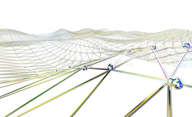 Big Data Visualization Digital Data Threads Plot Network Stock ...