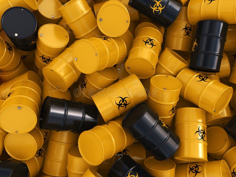 3D Rendering Biohazard Barrels Stock Illustration - Illustration of ...