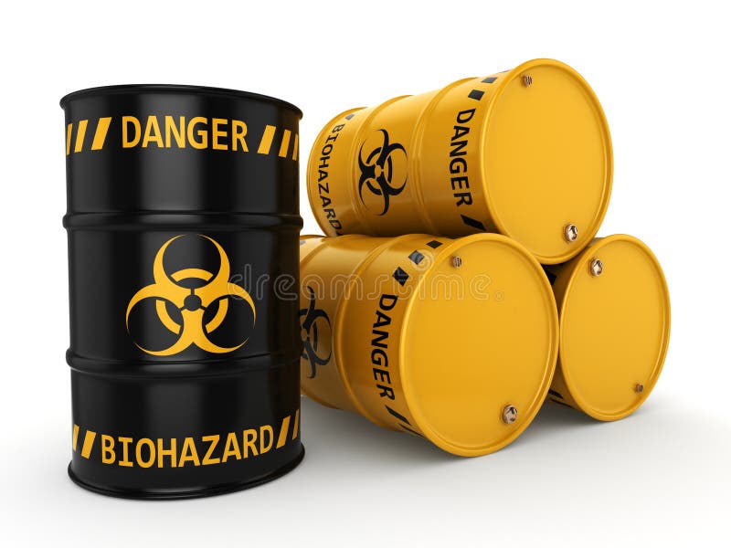 3D Rendering Biohazard Barrels Stock Illustration - Illustration of ...