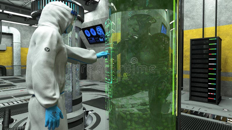 3D-illustration of an Alien Biologic Laboratory Stock Illustration ...