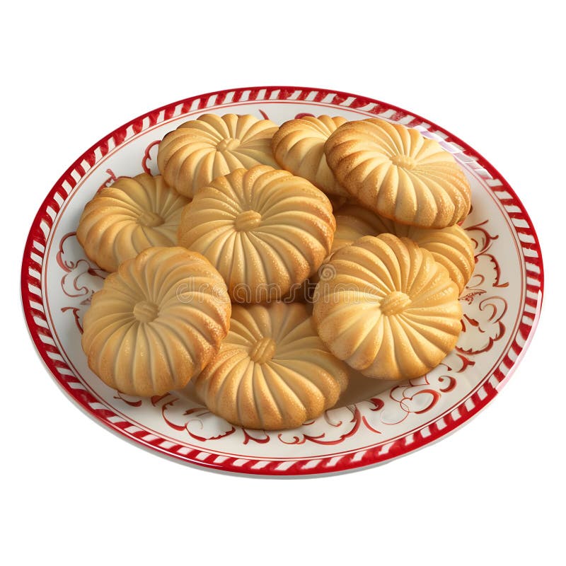 3D Rendering of a Biscuits in a Plate on Transparent Background - Ai ...