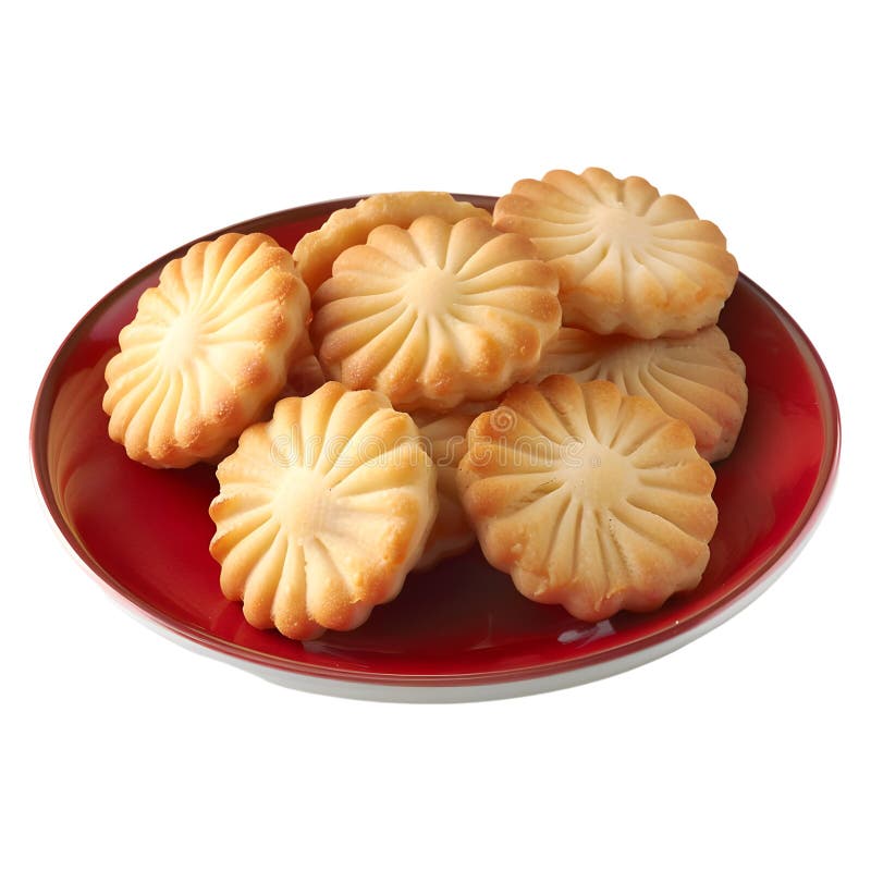 3D Rendering of a Biscuits in a Plate on Transparent Background - Ai ...