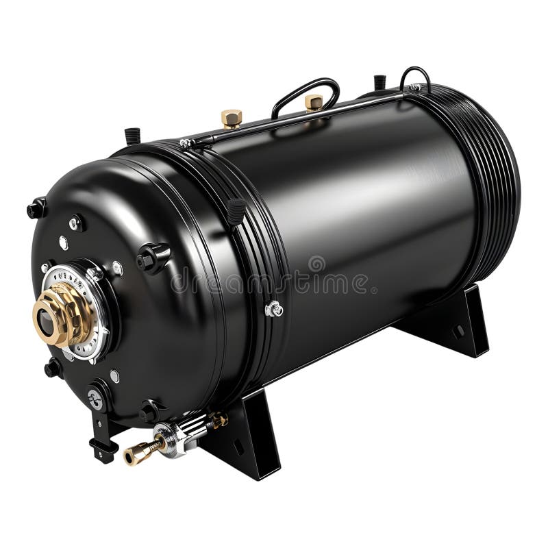 3D Rendering of a Black Gas Tank on Transparent Background - Ai ...