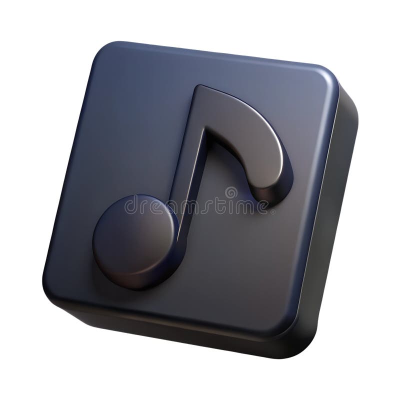 3d Rendering Black Music Note Isolated on White Background Stock Photo ...
