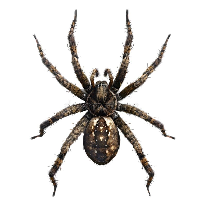 3D Rendering of a Black Spider on Transparent Background - Ai Generated ...