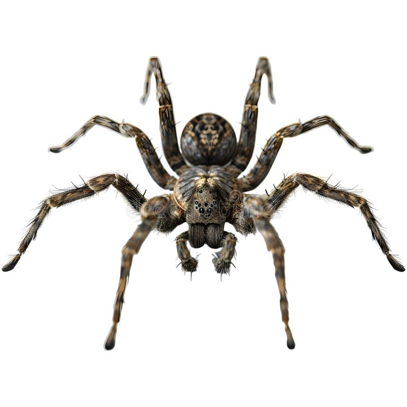 3D Rendering of a Black Spider on Transparent Background - Ai Generated ...