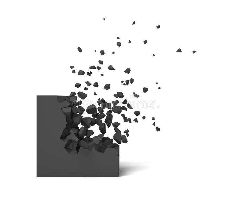 3d Rendering of a Black Square on a White Background Starting To Get ...