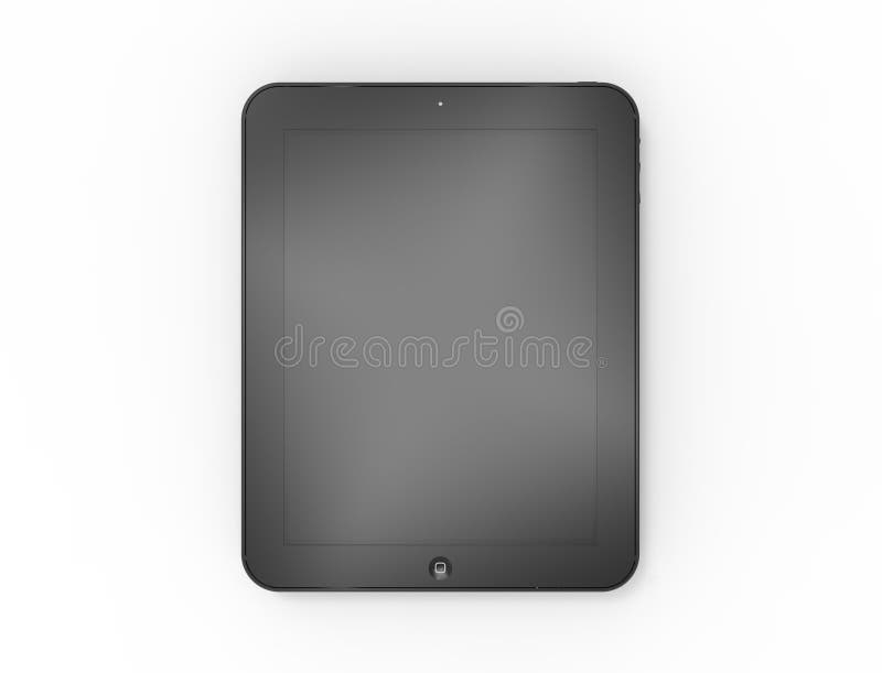 3D Rendering of a Black Touch Screen Tablet Isolated on White ...