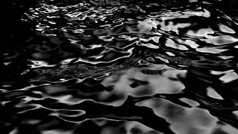 3D Rendering of Black Water Wave Surface. Geometric Computer Graphic ...