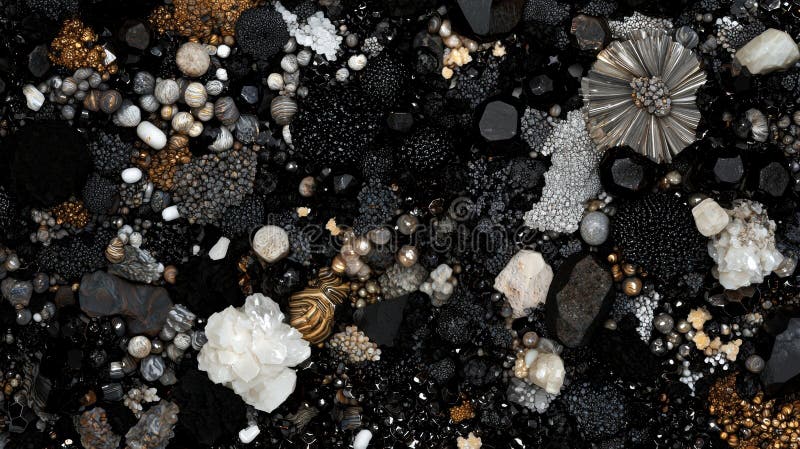 A 3D Rendering of a Black and White Abstract Art Piece. Stock ...