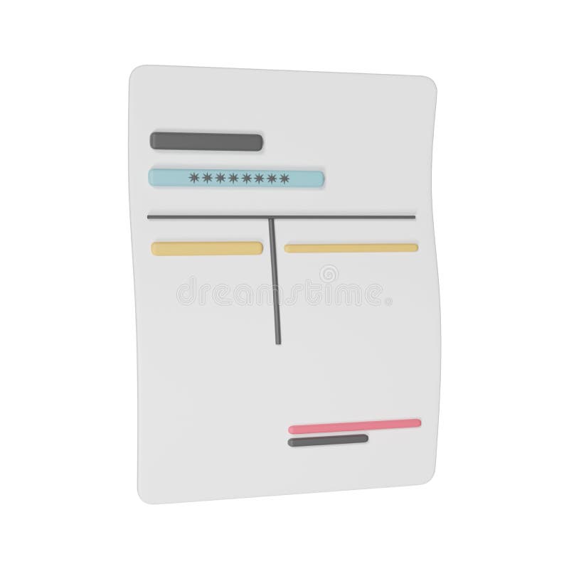 3D Rendering Blank Statement Stock Illustration - Illustration of ...