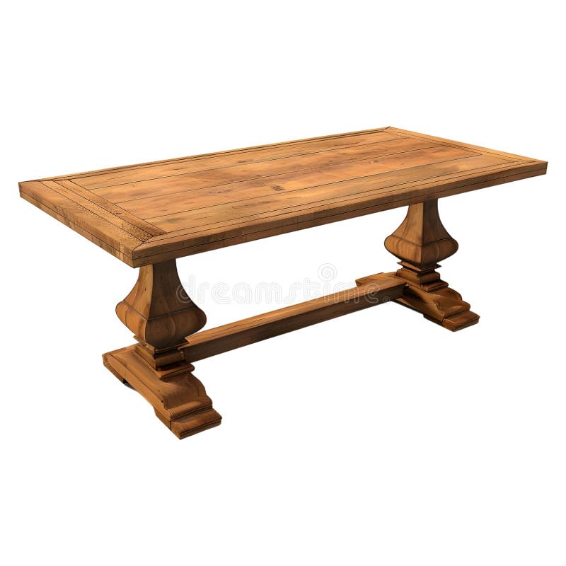 3D Rendering of a Blank Wooden Table on Transparent Background - Ai ...