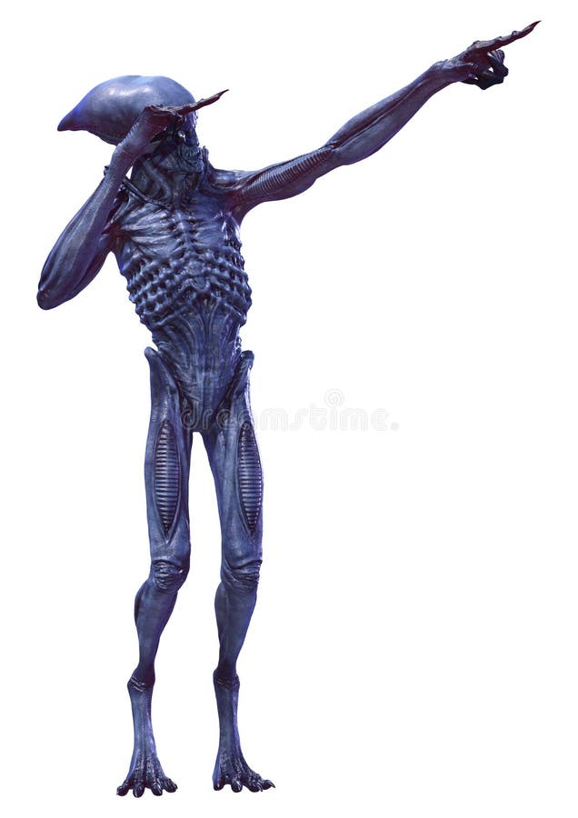3D Rendering Blue Alien on White Stock Illustration - Illustration of ...