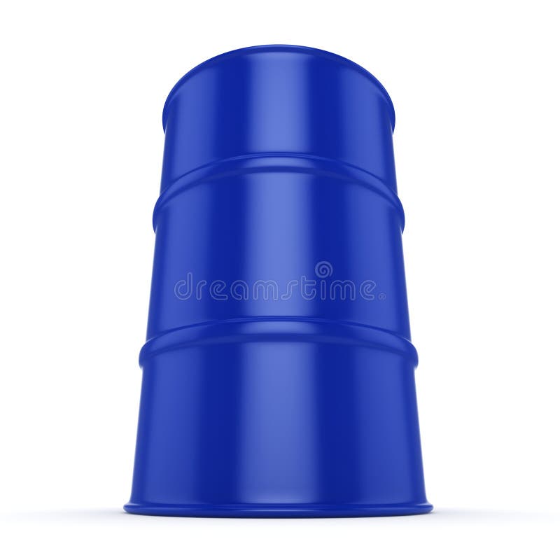 3D rendering blue barrel stock illustration. Illustration of modern ...