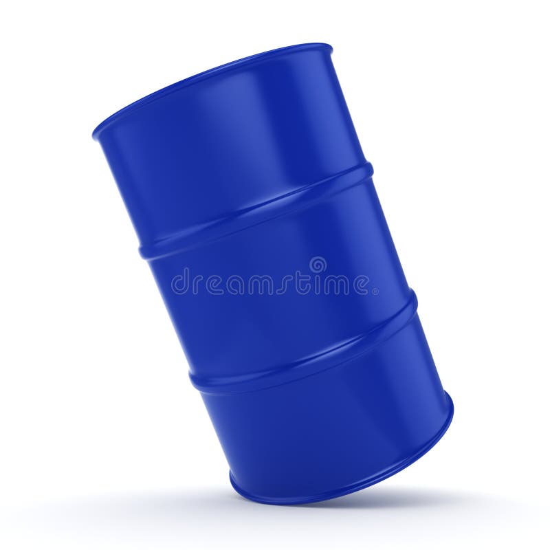 3D rendering blue barrel stock illustration. Illustration of blank ...