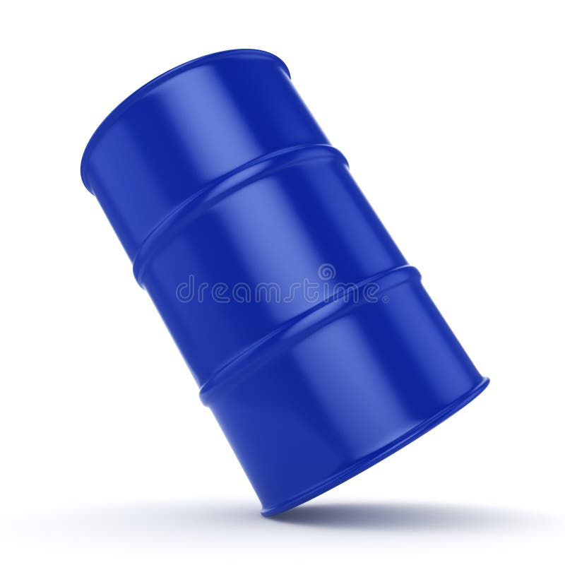 3D rendering blue barrel stock illustration. Illustration of material ...