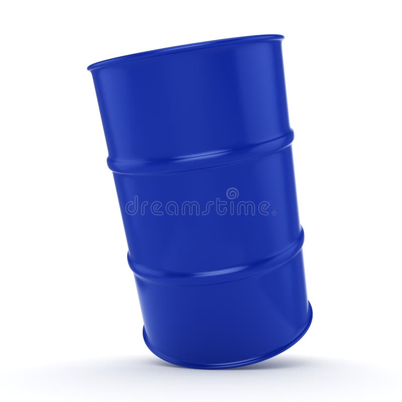 3D rendering blue barrel stock illustration. Illustration of equipment ...