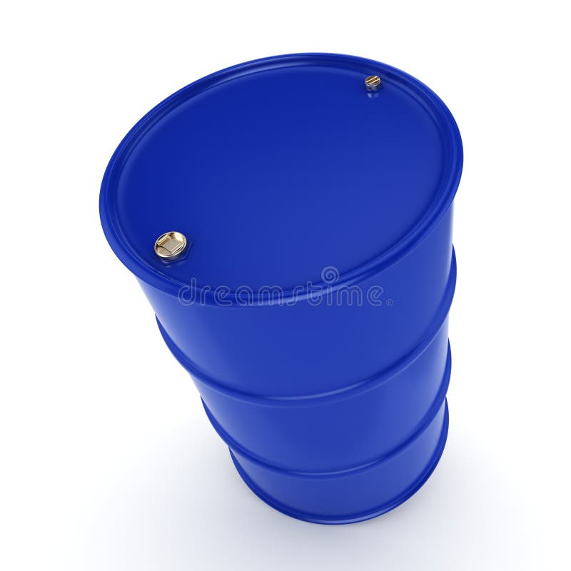 3D rendering blue barrel stock illustration. Illustration of container ...