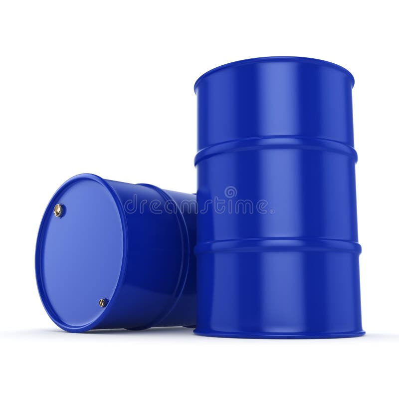 3D rendering blue barrels stock illustration. Illustration of blue ...