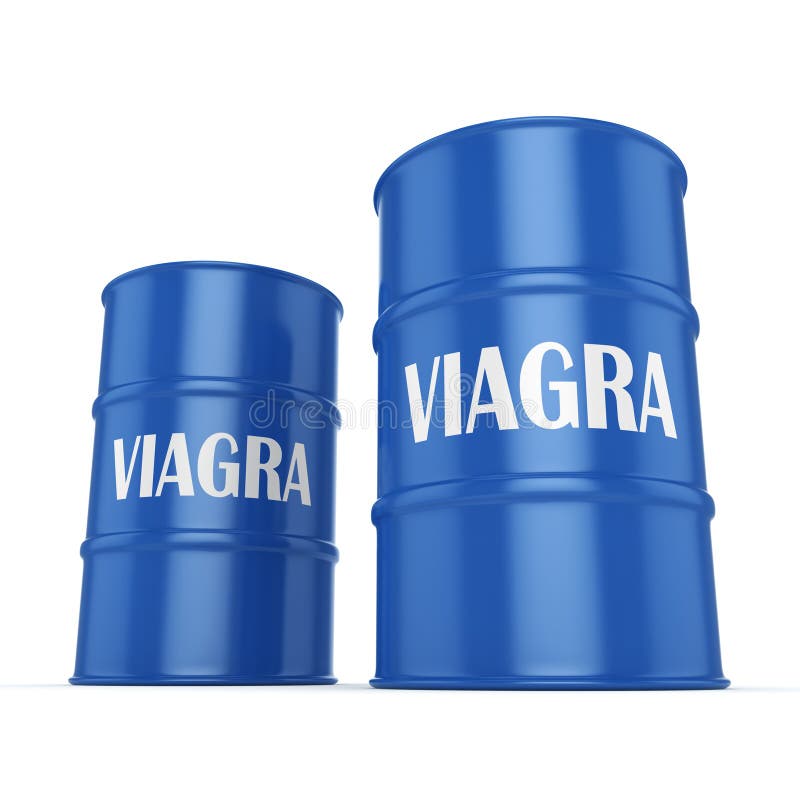 3D Rendering Blue Barrels Viagra Stock Illustration - Illustration of ...